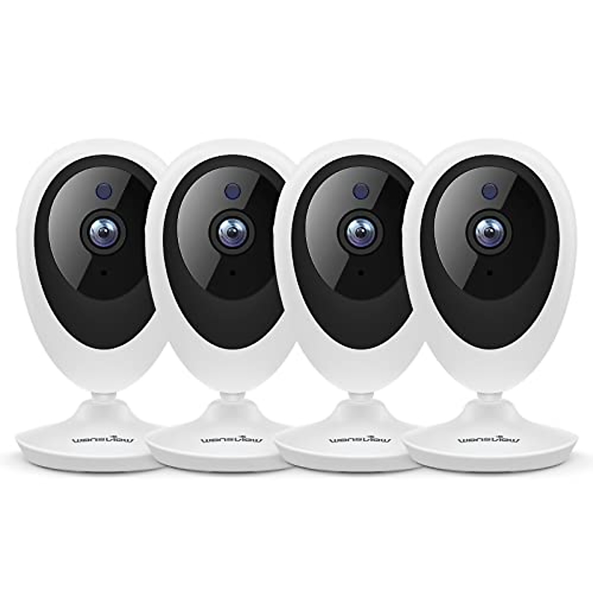 wansview Indoor Security Camera 4pcs, 1080PHD WiFi Indoor Camera, Baby Camera, Baby Monitor, Pet Camera, Realtime Alert Two-Way Audio Night Vision, Compatible with Alexa