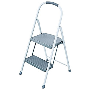 Rubbermaid RMS-2 2-Step Steel Step Stool, 225-pound Capacity, White