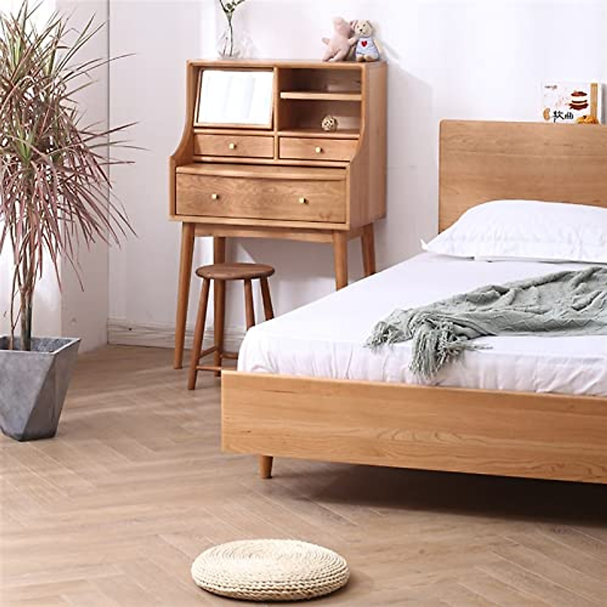 ZHIVIQ Vanity Set with 4 Drawers, Storage Shelf, Bedroom Bathroom Dressing Makeup Table Girls Women