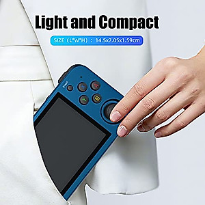 RG353M Handheld Game Console Built-in 64G Card 4452 Games, Aluminum Alloy Shell and 3.5 inch IPS Multi-Touch Screen,Dual OS Android 11 and Linux Support 5G WiFi 4.2 Bluetooth Streaming and HDMI