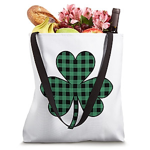 St Patricks Day Shirt Irish Women Men Plaid Graphic Shamrock Tote Bag
