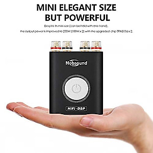 Nobsound NS-20G 200W Mini Bluetooth 5.0 Power Amplifier 2.0 Channel Wireless Receiver Hi-Fi DSP Stereo Headphone Audio Amp LED Display