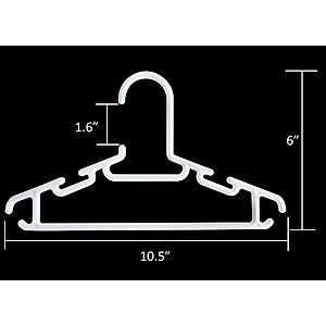 Tosnail 40 Pack Plastic Children's Hangers - White