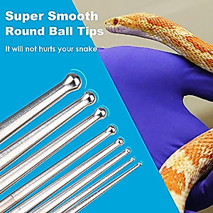 VEASOON Snake Probe Kit 8 Pieces Professional Portable for Snakes Reptiles Pythons Gender Sexing Probing Set