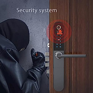 RFID Card Apartment Anti-Theft Fingerprint Password Combination Lock+Card (Right Pull, Silver Password Payment)