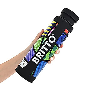 BRITTO Romero 25oz Insulated Water Bottle, Stainless Steel, Colorful Landscape - Black'