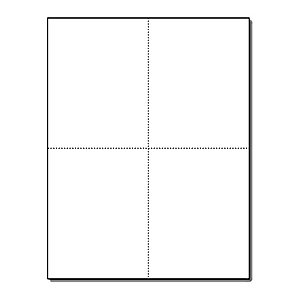 Heavyweight Blank Postcard Paper for Printing - White - 250 Sheets / 1000 Postcards - Perforated 4 per Sheet - Thick 80lb Cover Cardstock - Inkjet/Laser Printable