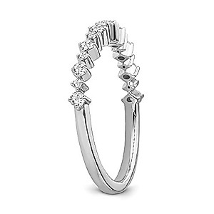 ARAIYA FINE JEWELRY 10K Yellow Gold Diamond Band Ring (1/4 cttw, I-J Color, I2-I3 Clarity), Size 7.5