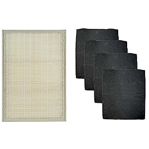 Nispira True HEPA Filter (Small) with 4 Pre-Carbon Filters Compatible with Whirlpool Whispure Air Purifier Models AP150, AP250, AP25030K, APR25530L, APR25130L; Compared to Part # 1183051 1183051K