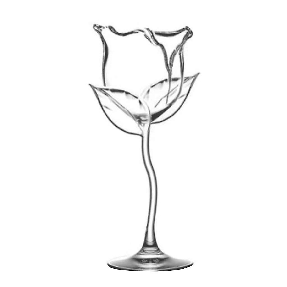 GQU Fancy Red Wine Goblet Wine Cocktail Glass 100ml Rose Flower Shape Wine Glass Party Barware Drinkware