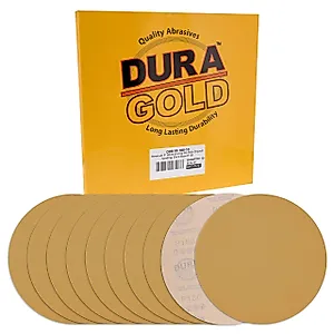 Dura-Gold Premium 9" Drywall Sanding Discs - 180 Grit (Box of 10) - High-Performance Sandpaper Discs with Hook & Loop Backing, Fast Cutting Aluminum Oxide Abrasive - for Drywall Power Sander, Wood