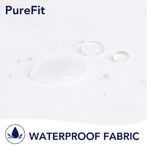 PureFit Outdoor Curtains for Patio Waterproof Weatherproof, UV and Fade Resistant Outside Curtains for Gazebo, Front Porch, Pergola, Sun Blocking Privacy Curtain, 100W x 120L inch, 1 Panel, White