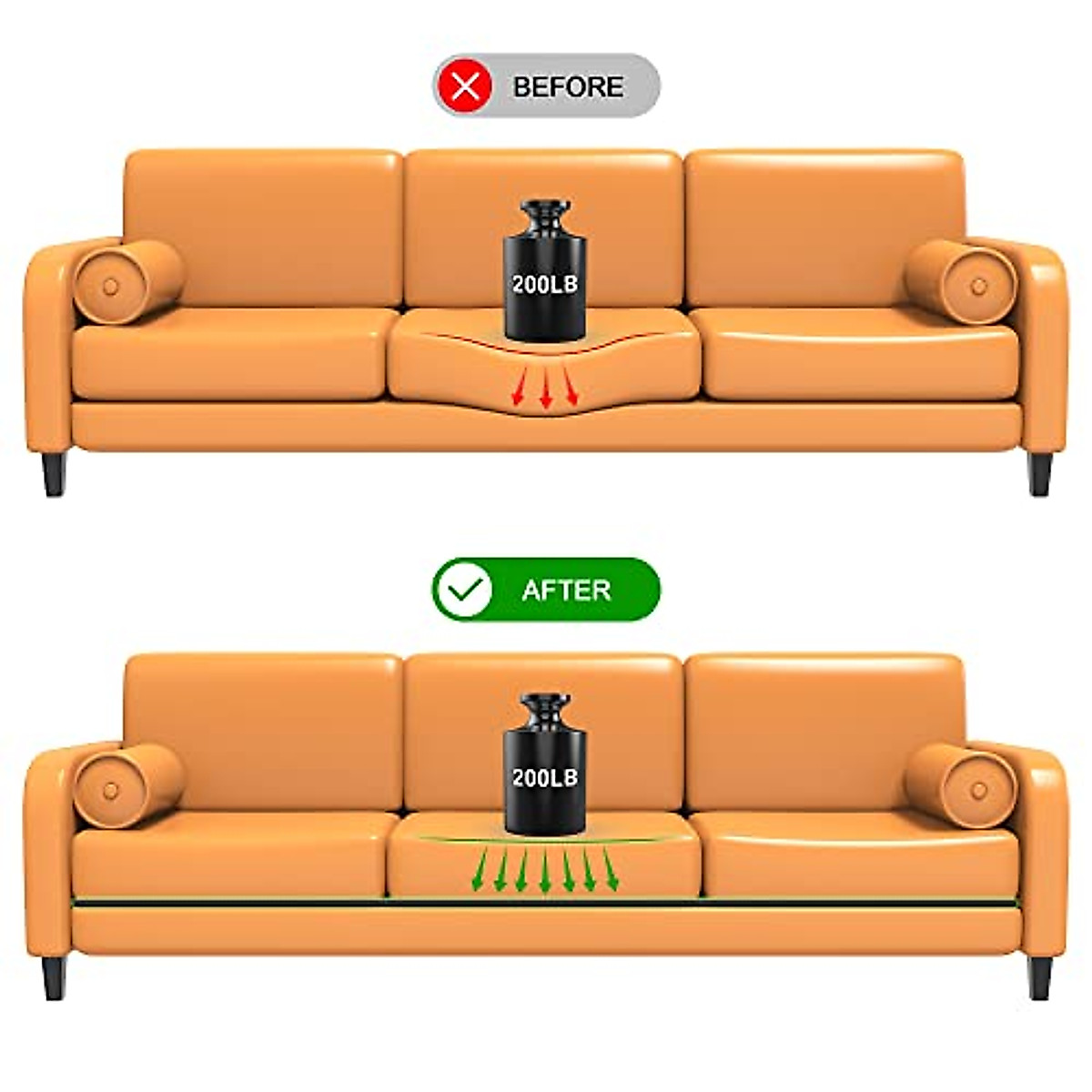 sevkumz Couch Supports for Sagging Cushions,【66" x 18"】 Cushion Support Insert, Sofa Saver Board for Sagging Couch Pillows. Use Thickened Bamboo Board Couch Cushion Support