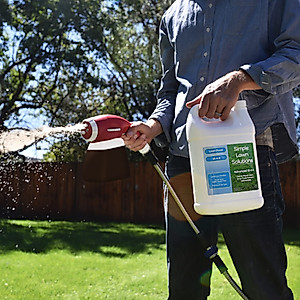 Advanced 16-4-8 Lawn Fertilizer - Liquid Lawn Food Spring & Summer Concentrated Spray - Any Grass Type- Fish and Seaweed Kelp- Balanced NPK - Simple Lawn Solutions (1 Gallon)