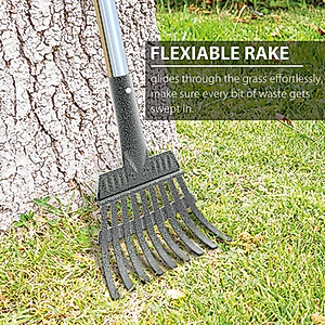 Meegood Dog Poop Trash Can for Outdoors with Dog Pooper Scooper, 20L/5.2 Gal Large Capacity Dog Waste Trash Can with Lid, Pedal and Removable Inner, Pet Waste Disposal Station Odor Control Outside