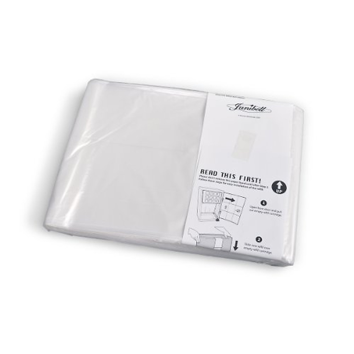 Janibell 330R10B Polyethylene Continuous Waste Can Liner for 330 Series Waste Disposal Systems, Flat Seal, Clear, 0.7 Mil (Pack of 10 Rolls, up to 50 Bags per Roll)