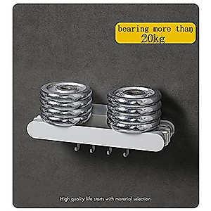 NRAPOOB Mop And Broom Holder Wall Mount, Bathroom Shelves Wall Mounted, Broom Organizer Holds Self Adhesive No Drilling Super Anti-Slip, Broom and Dustpan Hanger for Home, Kitchen