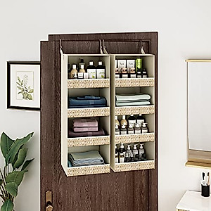 GILLAS 4-Shelf Hanging Organizer,2-Pack Closet Hanging Shelves, Closet Organizers and Storage Collapsible Hanging Closet Shelves ,12.2" W x 12.2" D x 33.6"H