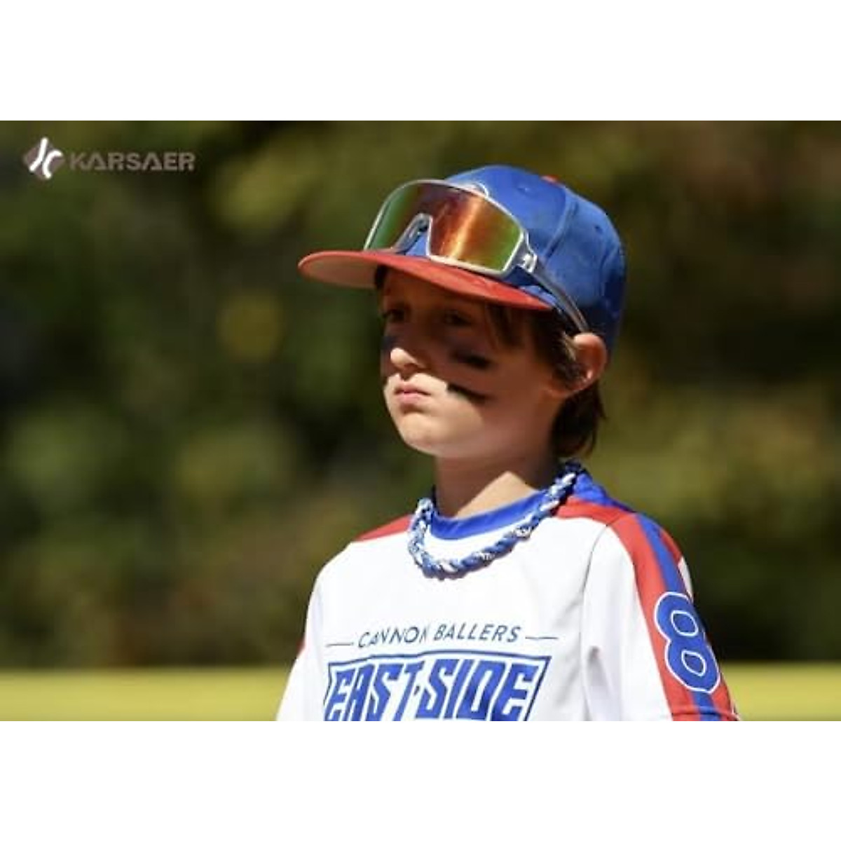 Karsaer Vision Sports Sunglasses Cycling Glasses Baseball Softball Sunglasses Unisex for Adult Youth Kids Boys Girls 8-16