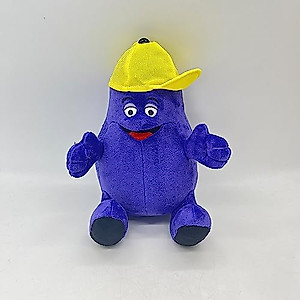 SunteeLong Grimace Shake Yellow Hat, 7.8 inch Grimace in Yellow Hat Plush Toys, Grimace Soft Stuffed Animal Plushie Figure for Kids and Fans (2pcs)