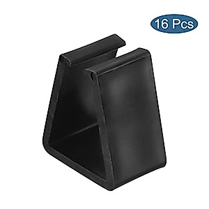 PATIKIL Patio Furniture Clips, 16 Pack Rattan Sectional Sofa Connector Chair Fasteners Clamps for Outdoor, Black