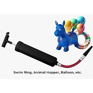 AppleRound Ball Pump Kit, Hand Air Pump with Flexible Extension Hose, Needle Nose Nozzles and Tapered Nozzles for Basketball, Football, Volleyball, Ballon, Soccer and Other Sports Ball, Pack of 3