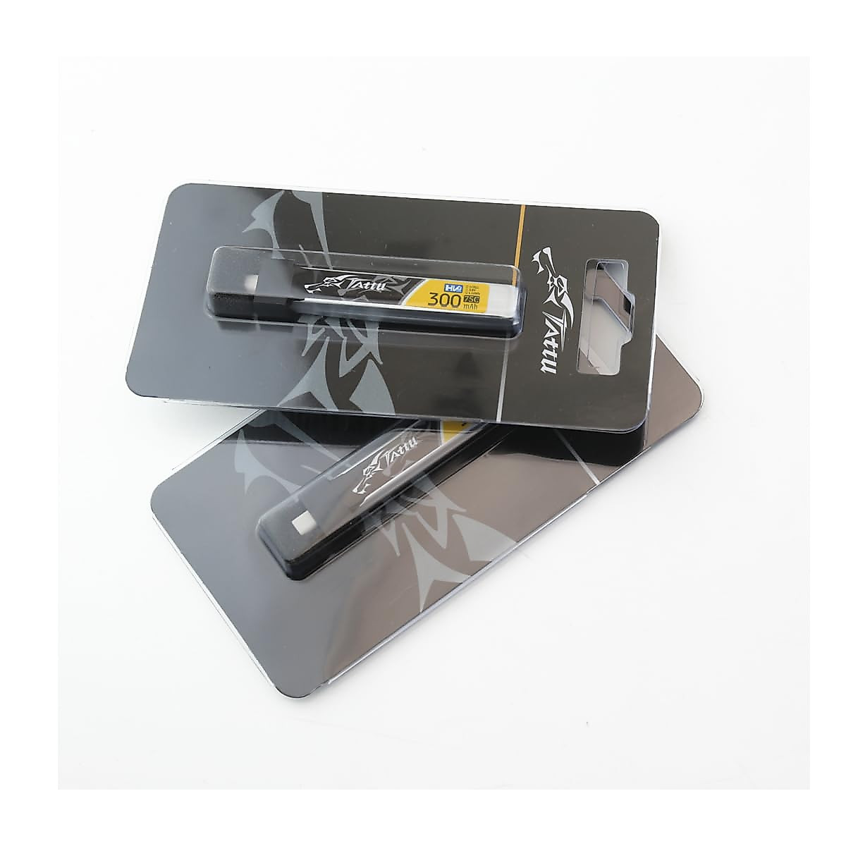 SoloGood TATTU 6pcs BT2.0 300mAh 1S Battery 3.8V 75C FPV Lipo Battery for FPV Tiny Whoop 1S Brushless Whoop Drone