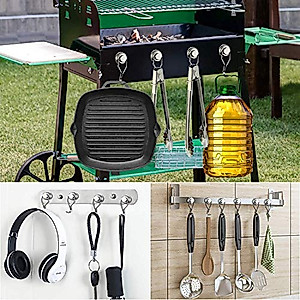 Wukong Magnetic Hook, 48 LB Heavy Duty Swivel Hook Magnet Hangers Holders -Great for Refrigerator, Home, Kitchen, Store, Door Coat Hook, Grill Utensils, Office or Warehouse-8 Pack