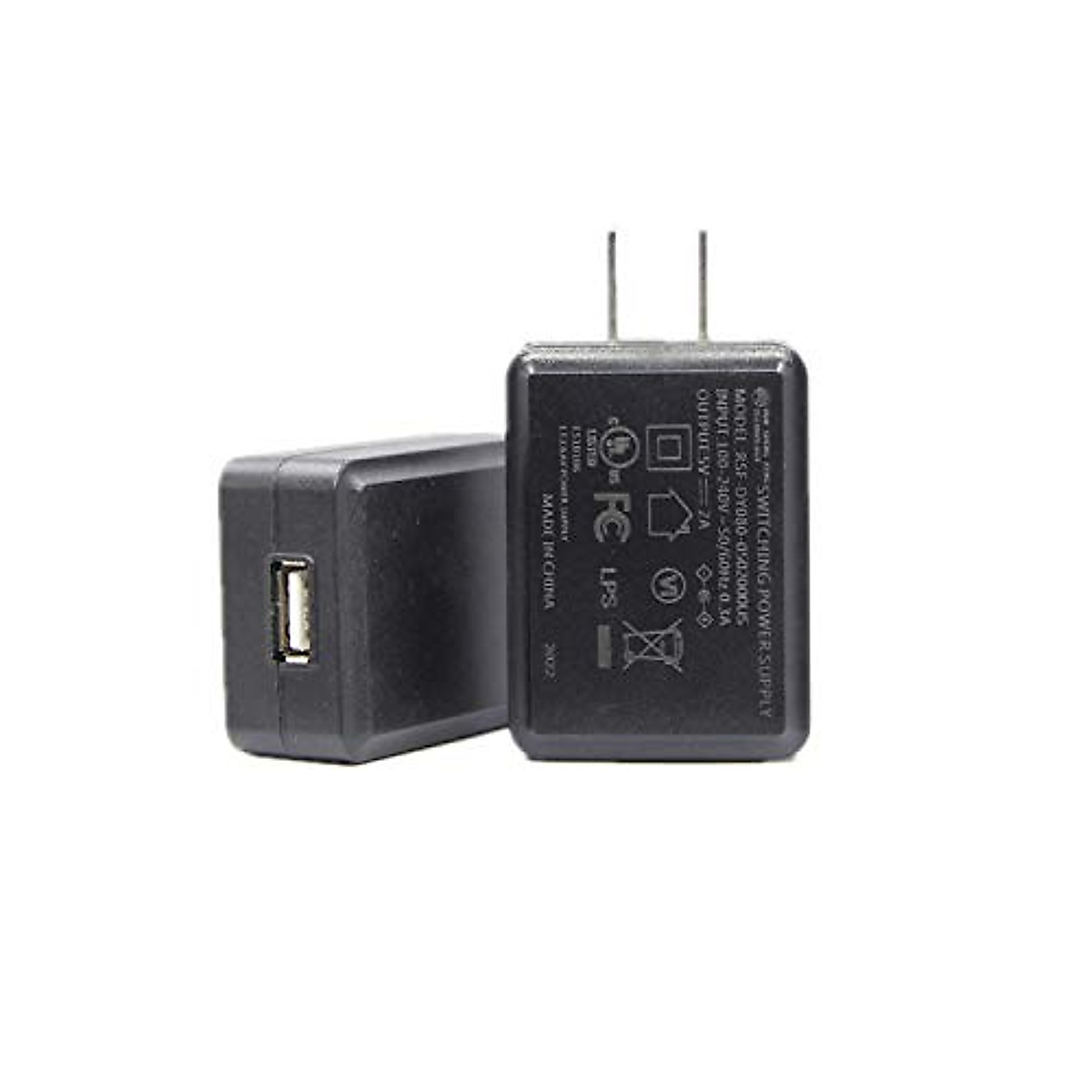 USB Wall Charger 5V 2A Power Adapter with 10W US Plug Block for Tablets and Phones with Power Delivery (Black 1pack)