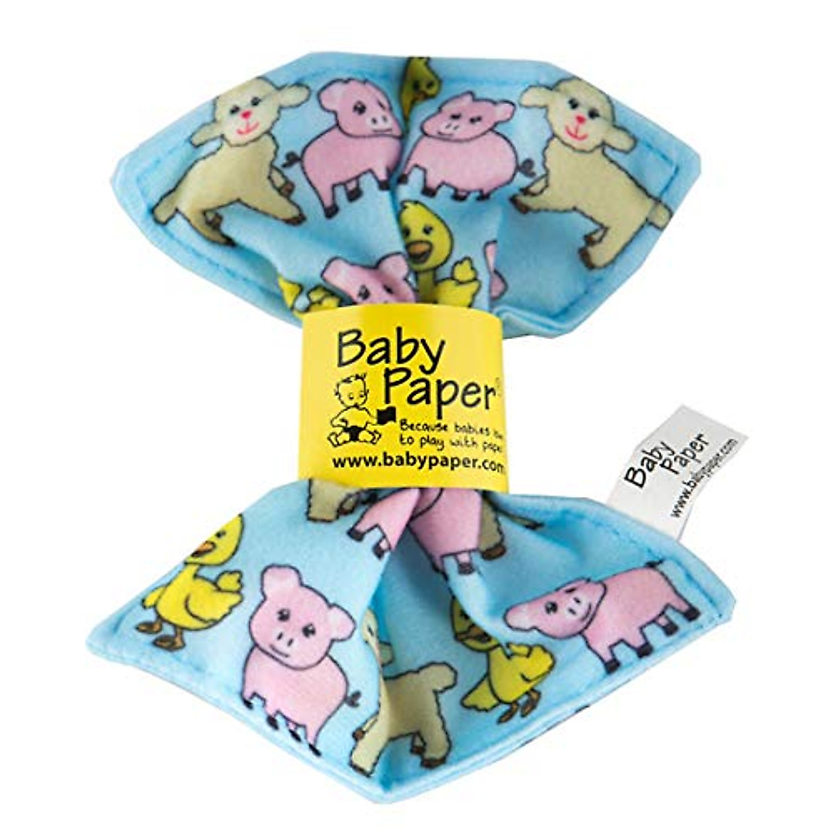 Baby Paper Original Crinkle and Sensory Toy for Babies and Infants | 3 Pack - Farm, Cat Dog, Cheetah | Non-Toxic, Washable | for Baby Showers