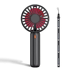 WITHOUSE Mini Handheld Fan, Portable Hand Fans USB Personal Rechargeable Battery Operated Small Desk Fans with 3 Speed for Women Girls Kids Indoor Outdoor Travel Office Room Bedroom（Grey）