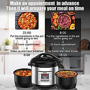 Nuwave Nutri-Pot Digital Pressure Cooker 8-quart Plated Steel Inner Pot, Rack & Sure-Lock Technology