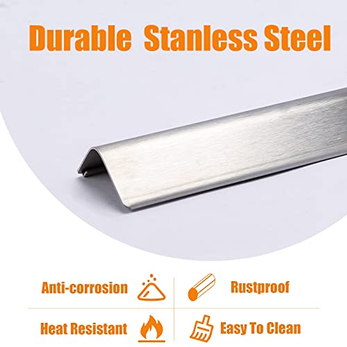 Hisencn Grill Replacement Parts - Heat Plates for Charbroil Performance 5 Burner Gas Grill 463448021 463450022 463451022 463455021 463449021 463458021, 2 Burner Gas Grill 463630021, Stainless Steel