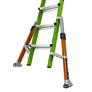 Little Giant Ladder Systems Conquest 2.0 All-Terrain, M17, 17ft, Multi-Position Ladder with Adjustable Outriggers, Fiberglass, Type 1A, 300 lbs Weight Rating, (17107-001)