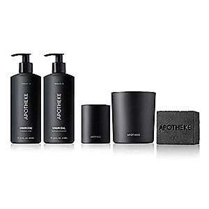 APOTHEKE Luxury Scented Lotion, 10 oz - Nourishing, Moisturizing, & Hydrating for Hand & Body, Enriched Aloe Vera, Plant Based for Dry Skin (Charcoal)