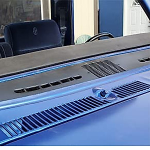 HECASA Black Dash Cover Dashpad Cover Compatible with 1973-1979 Ford F100 F150 F250 F350 Bronco Replacement Dash Pad