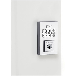 Kwikset 9260CNT-26S Contemporary SmartCode Keypad Electronic Deadbolt SmartKey Bright Chrome Finish
