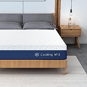 Tripie Queen Cooling Gel Mattresses,12 Inch Queen Size Mattresses in a Box, Memory Foam Mattress for Support & Improve Sleep Mattresses, Pressure Relief, Medium Firm