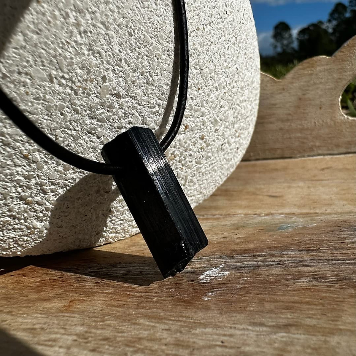 Black Tourmaline Raw Necklace - Men Protection Stone, Women Healing Stones, Crystal Jewelry, Mens Security Crystals, Best Friend Gift, Teen Choker, Real Rare Gemstone Pendants, Cleansing Amulet