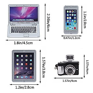 LCXYYY Dollhouse Miniature Laptop Computer Tablet Phone Simulation Accessories, 1:6 Scale Dollhouse Accessories Dolls Play Sets