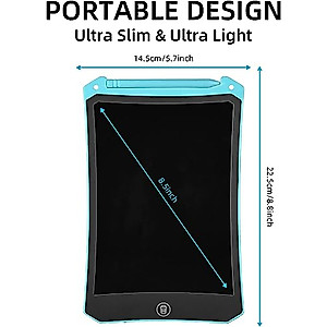 LCD Writing Tablet, 8.5 Inch Colorful Doodle Board Electronic Doodle Pad, Drawing Board Drawing Tablets for Kids, Educational Toys Birthday Gifts for Girls Boys Age 3-8 (Blue)