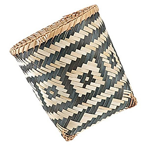 Cabilock Seagrass Baskets Woven 13 Gallon Trash can Trash Can Wood Garbage Bin Waste Basket Flower Basket Pots Storage Basket for Home Trash can Office 13 Gallon Trash can Woven Waste Paper Basket