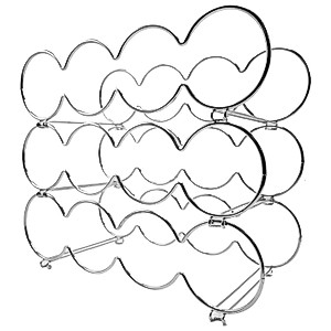 Sorbus® 3-Tier Stackable Wine Rack - Round Classic Style Wine Racks for Bottles - Perfect for Bar, Wine Cellar, Basement, Cabinet, Pantry, etc - Hold 12 Bottles, Metal (Round Silver)