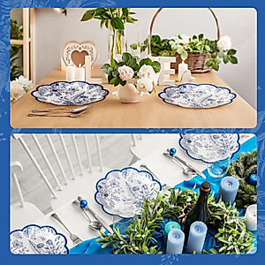 Suttmin 100 Pcs Paper Plates Disposable Paper Plates Party Supplies Dinner Dessert Plates Serving Tray Tea Party Plates for Wedding Birthday Party Baby Shower Bridal Shower Supplies(Classic)