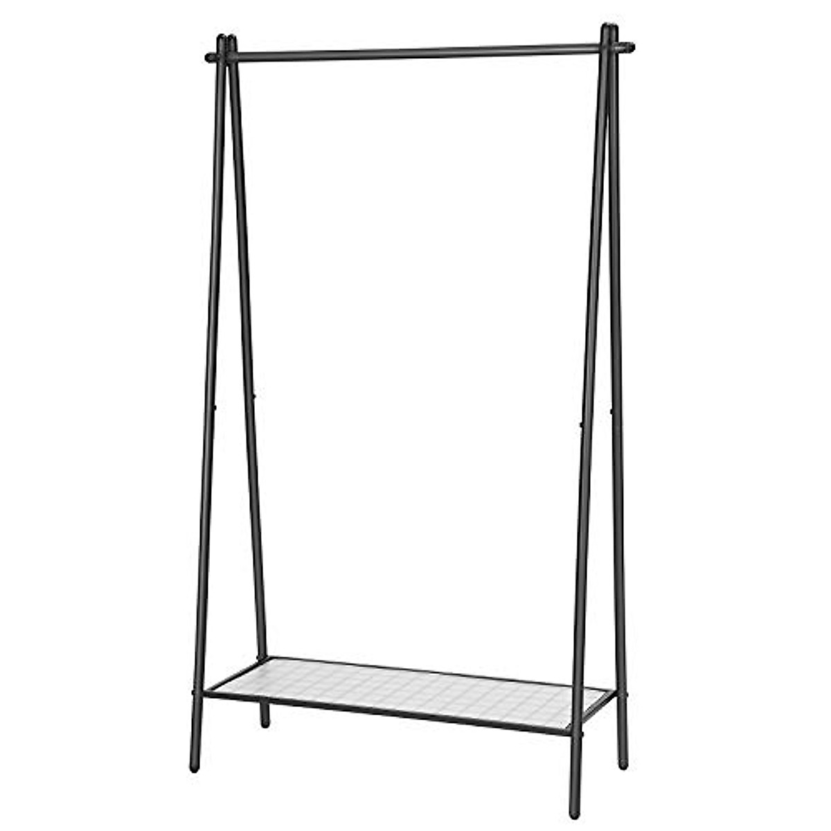 SONGMICS Clothes Rack, Clothing Rack, Garment Rack with Steel Frame, with Hanging Rail and Shelf, 13.2 x 36.4 x 60.2 Inches, for Bedroom, Dressing Room, Laundry Room, Ink Black UHSR23BKV1