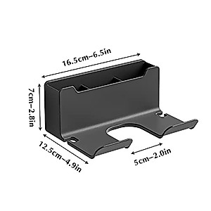 Qiopertar Wall-Mounted Hair Dryer Holder for Bathroom,Hair Styling Tool Organizer That Saves Space and Holds Hairdryer, and Curling Wand Home