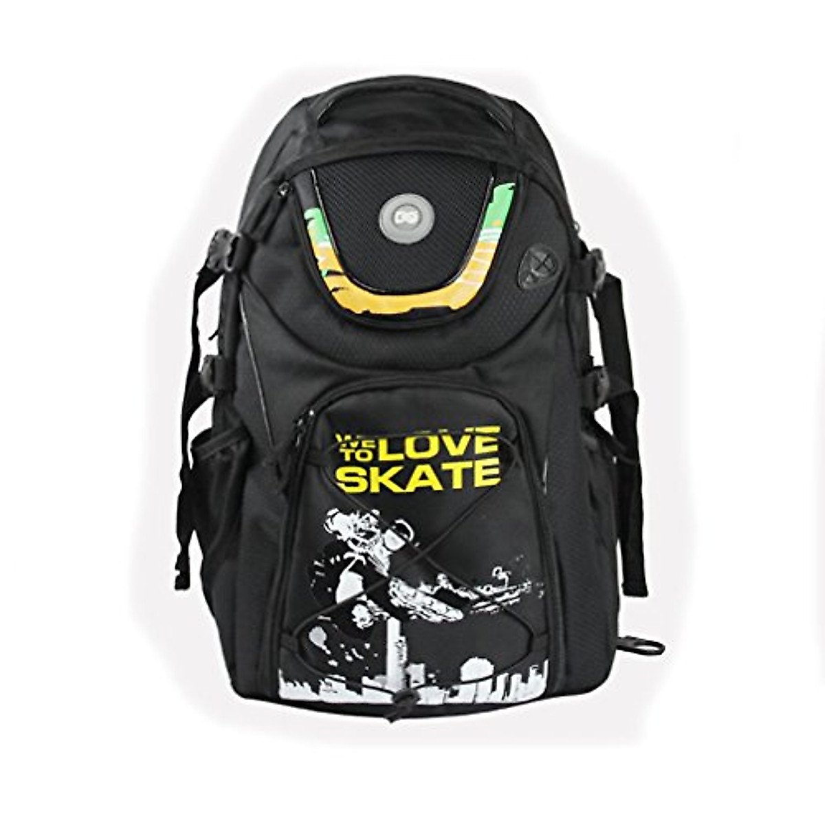 Xiami Leyuan Professional Quad Roller Skate Inline Skates Travel Backpack (Black)