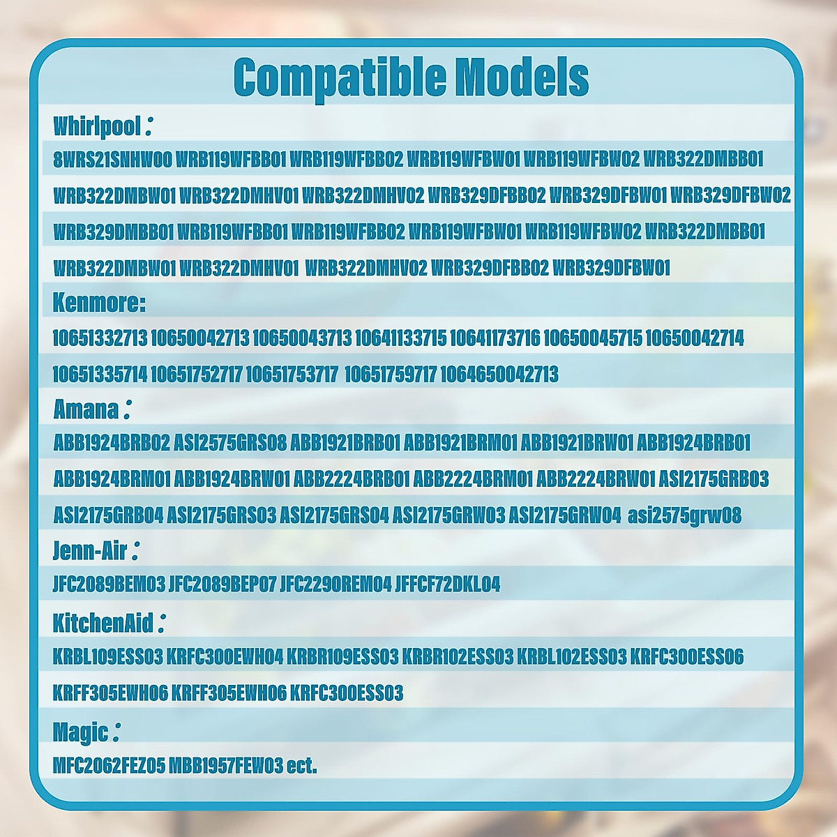 W11577968 W11429584 for Whirlpool Appliance Bulb-Light Refrigerator LED Light Replace W11602886