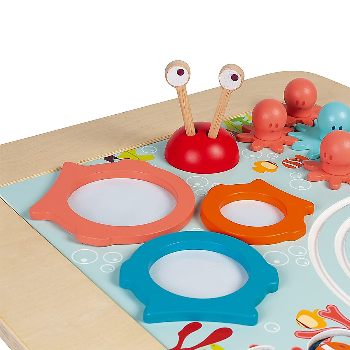 Janod 14 Piece Wooden Progressive Activity Table - Ages 18 Months+ - J08041