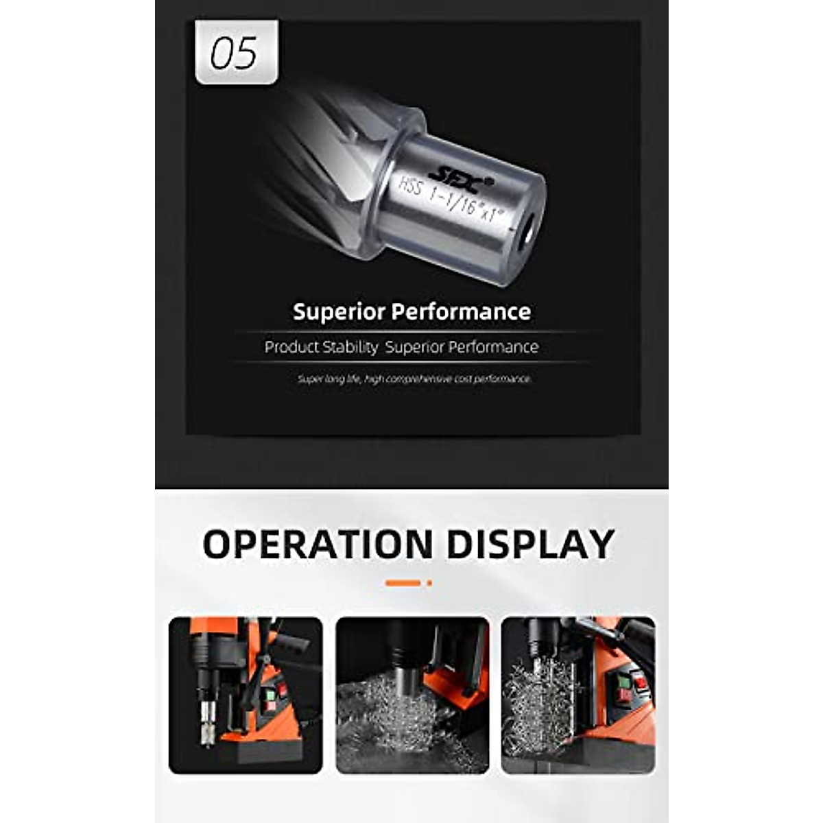 LYXC M2AL HSS Annular Cutter Set 50pcs 3/4'' Weldon Shank 1'' Cutting Depth 1/2" Cutting Diameter for Mag Drill Press